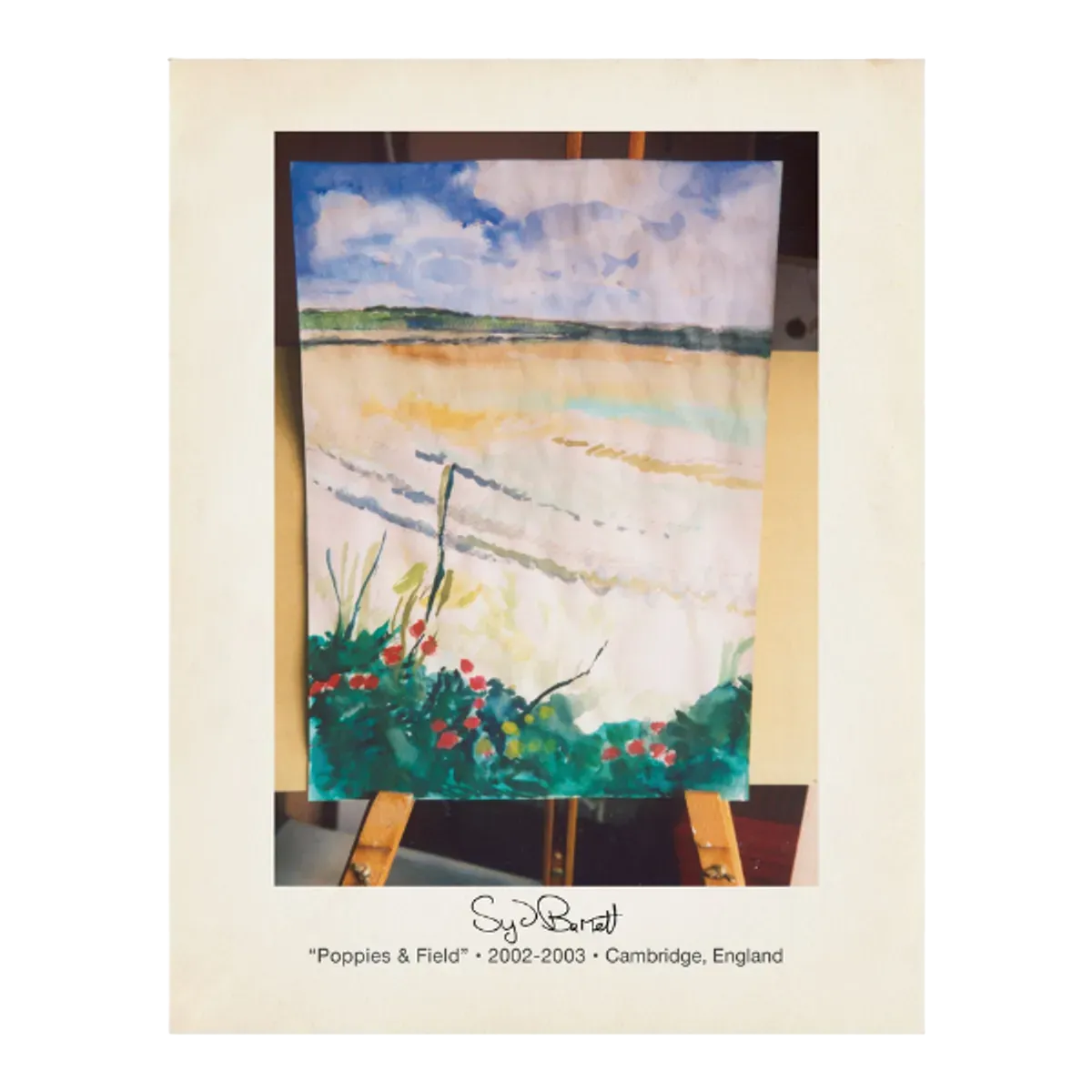 Poppies & Field Folded Note Card – Syd Barrett
